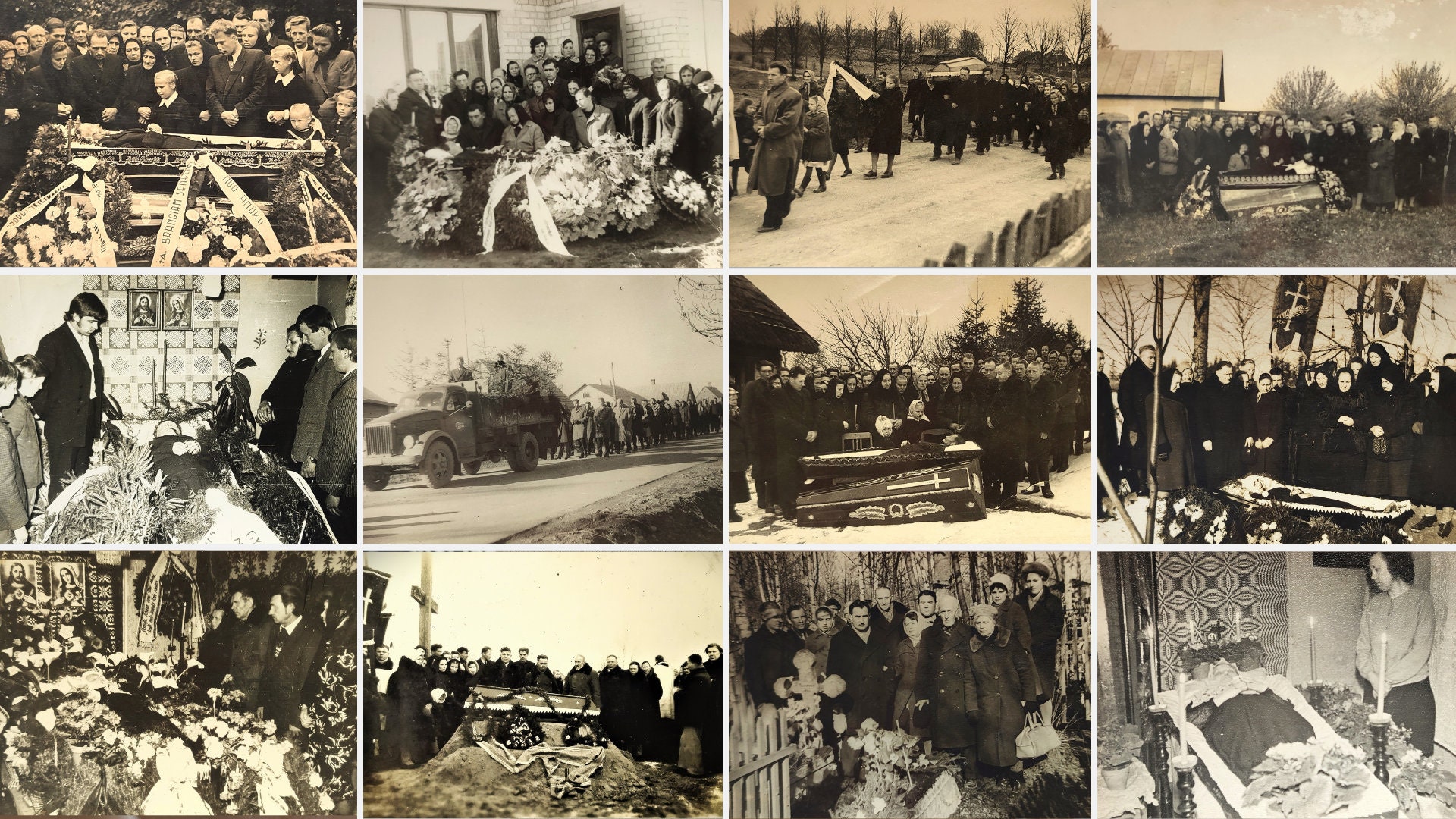 Original Vintage Funeral Photography Print Set of 50 Corpse in Coffin ...