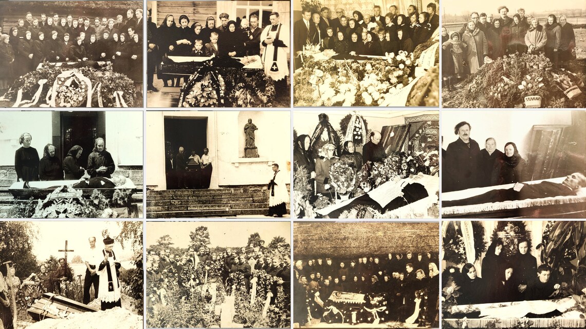 Original Vintage Funeral Photography Print Set of 50 Corpse in Coffin ...