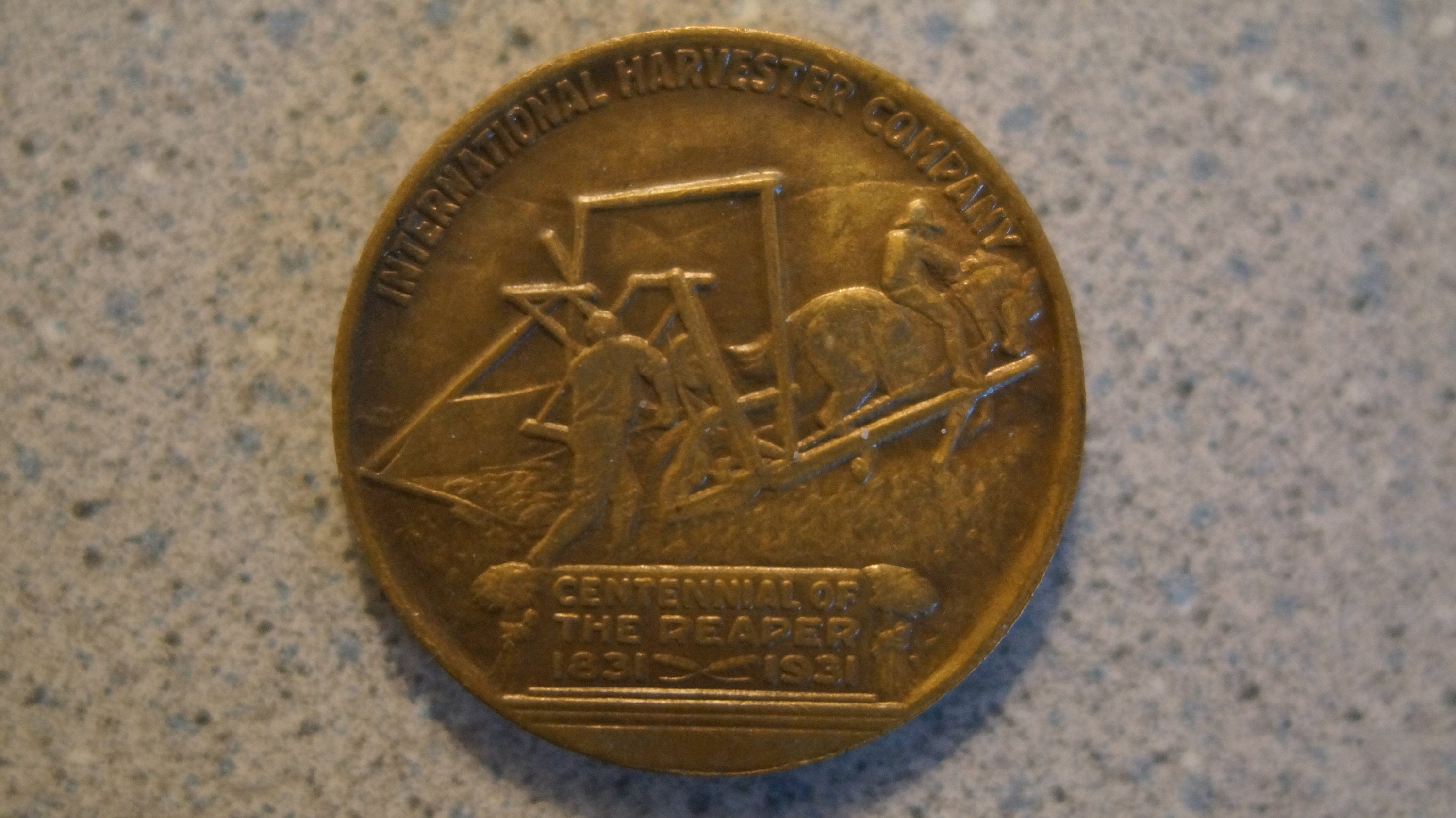 Coin. International Harvest Company. Centennial of the Reaper 1831-1931 ...