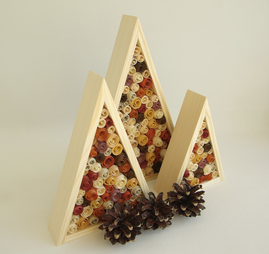 Handmade Wooden Small Tree Sculpture Set of 3 Unique Wooden - Etsy