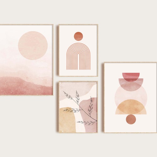 Wall Art Set Set of 4 Prints Boho Decor Art Set Prints | Etsy