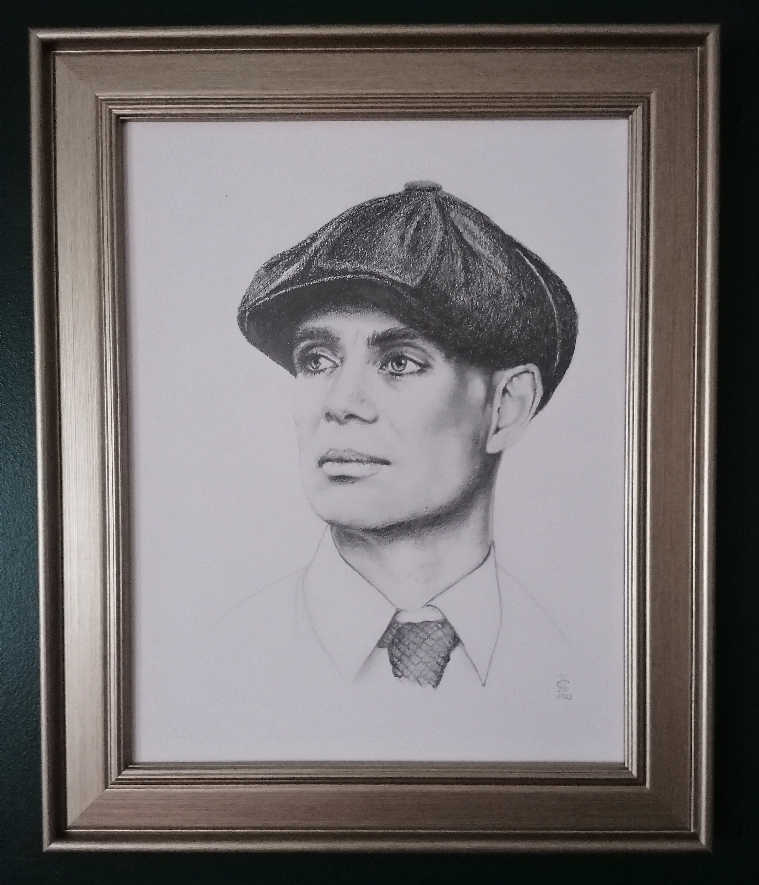 Cillian Murphy/thomas Shelby, Peaky Blinders Framed Graphite Portrait ...