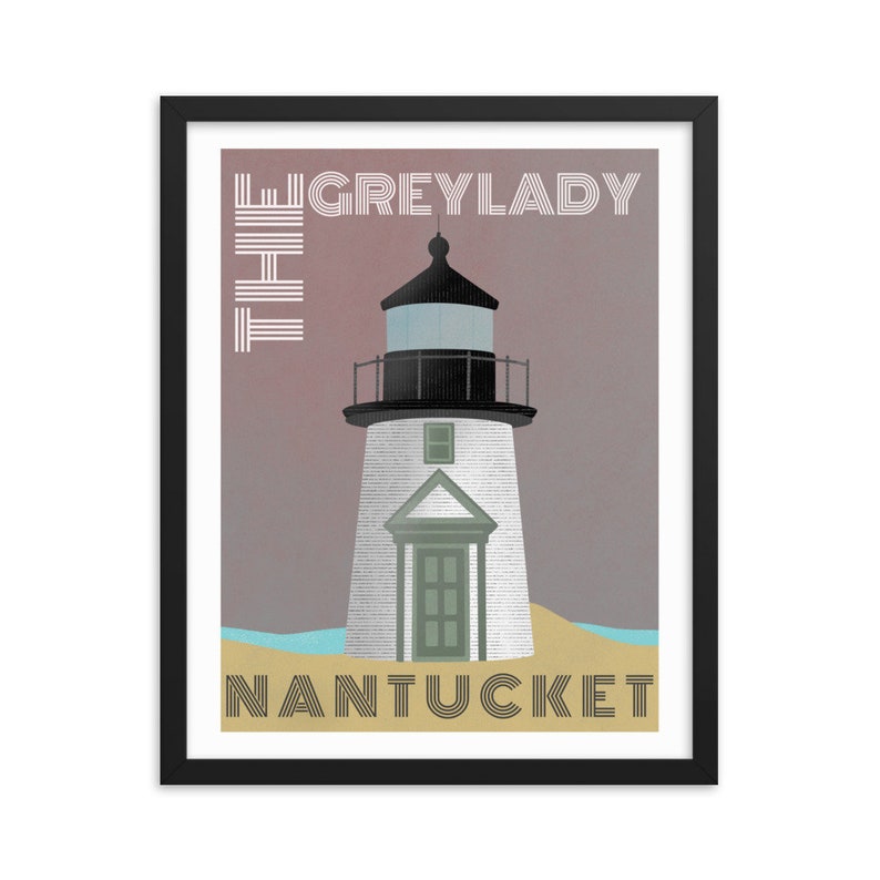 NANTUCKET | Brant Point Framed Poster - Etsy