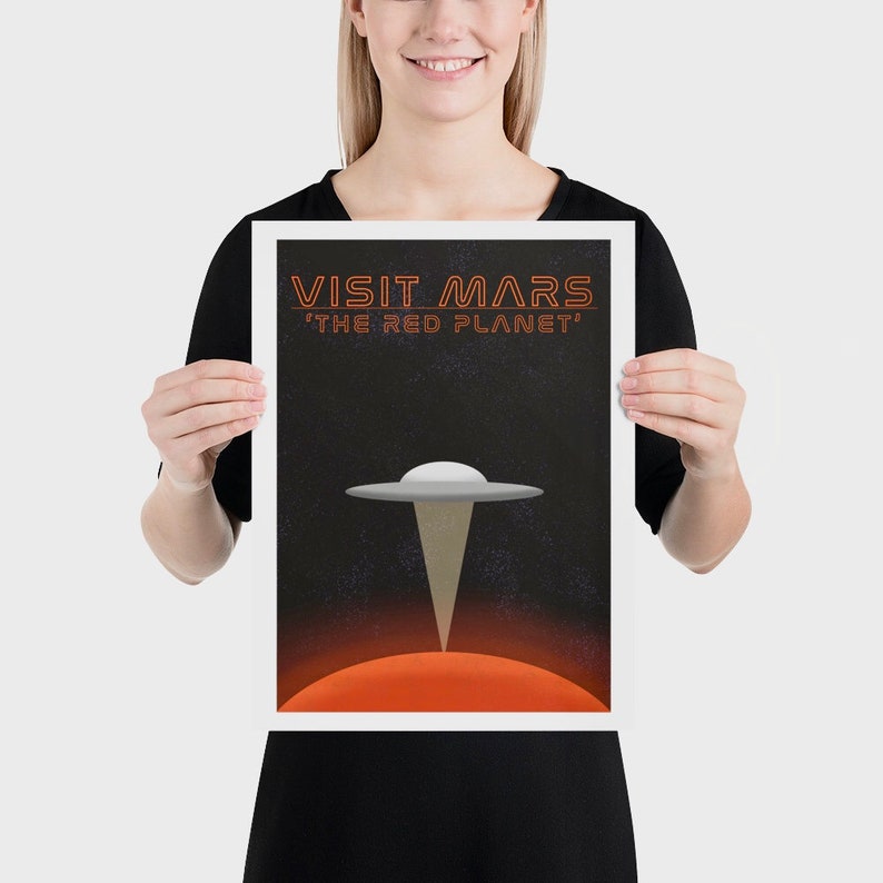Mars Travel Poster - Etsy