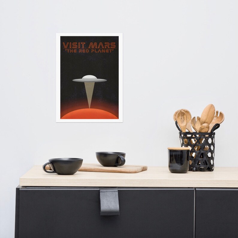 Mars Travel Poster - Etsy