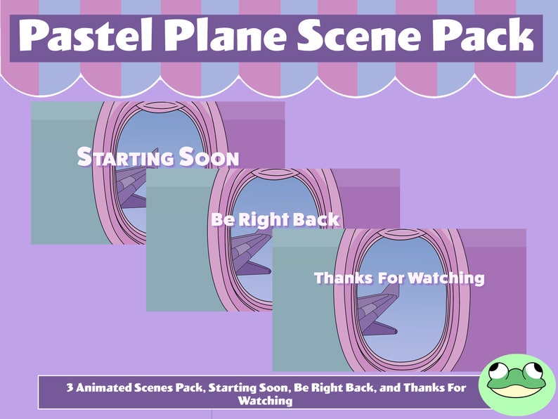 Pastel Twitch Animated Scene Pack, 3 Animated Scenes, Thanks for ...