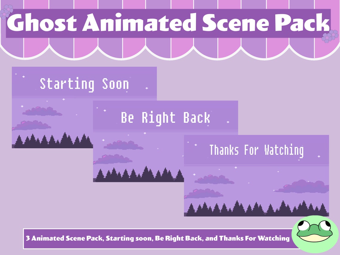 Twitch Animated Scene Pack, 3 Animated Scenes, Thanks for Watching, Be ...