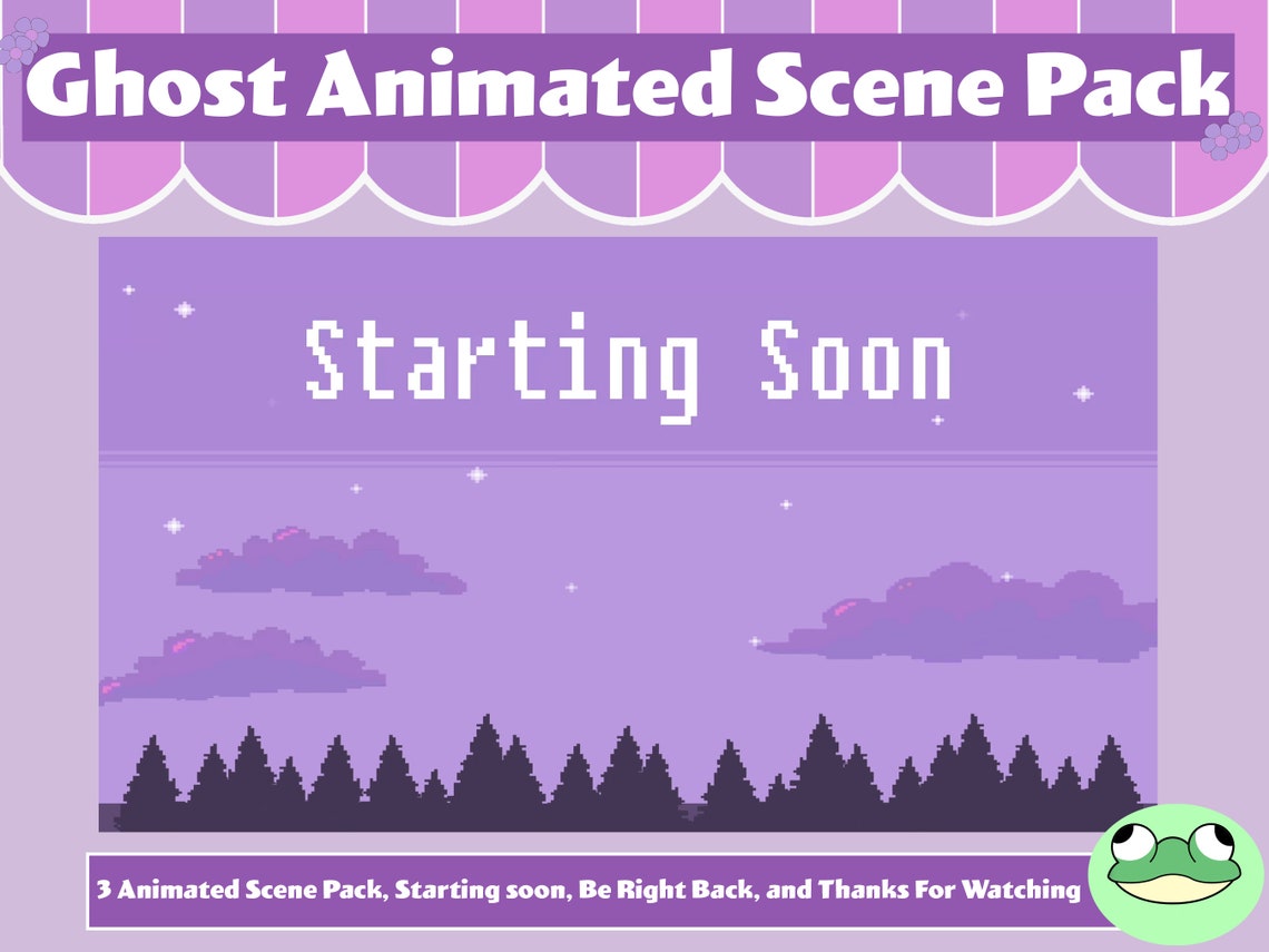 Twitch Animated Scene Pack, 3 Animated Scenes, Thanks for Watching, Be ...