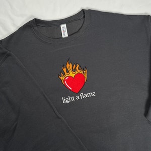 SVT Light A Flame Embroidered Sweatshirt Crewneck Seventeen Merch Carat ...