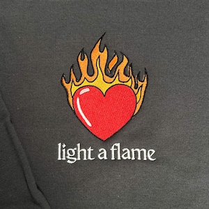 SVT Light A Flame Embroidered Sweatshirt Crewneck Seventeen Merch Carat ...