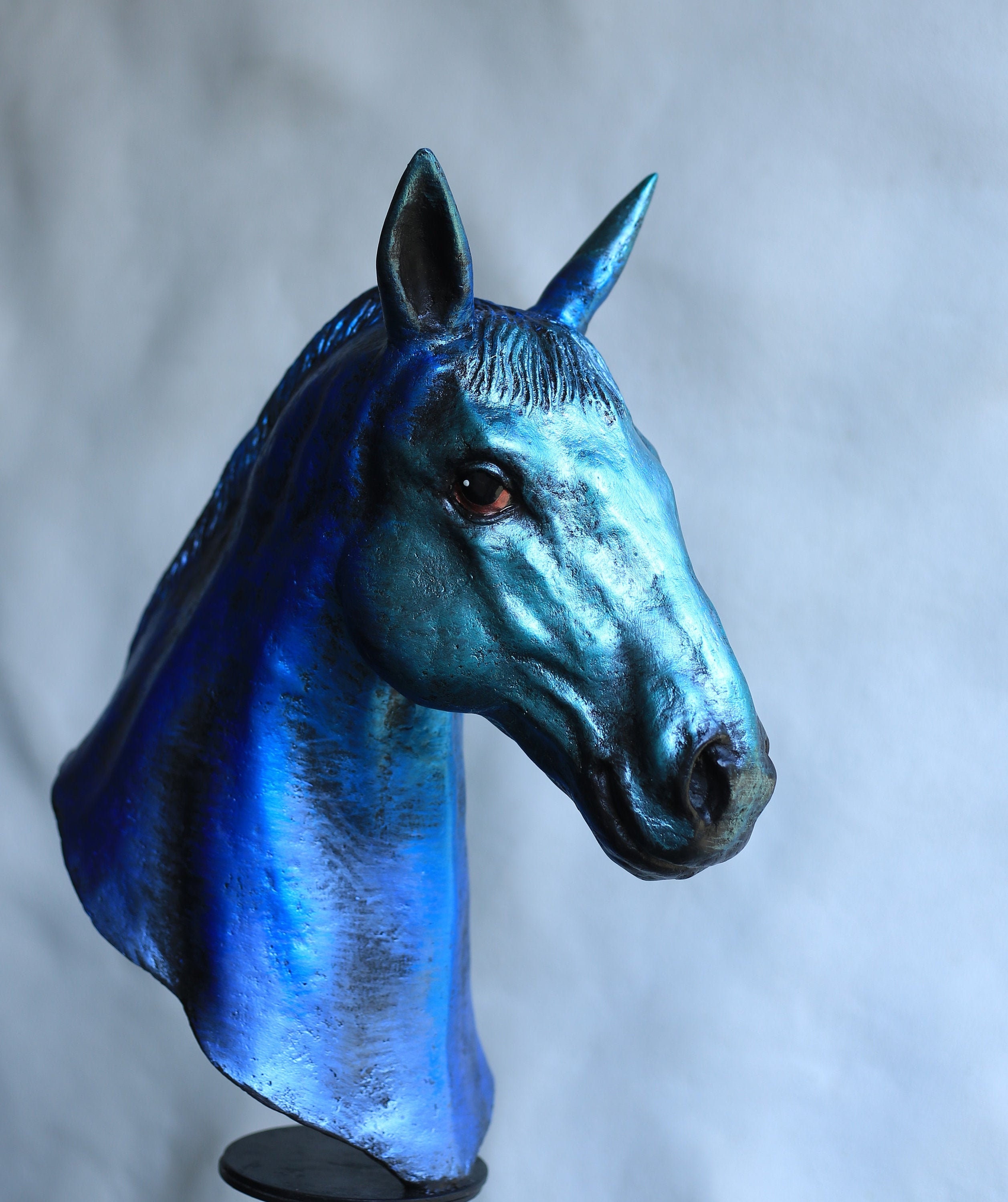 Paper Mache Art Work Horse Bust Horse Head Wall Etsy