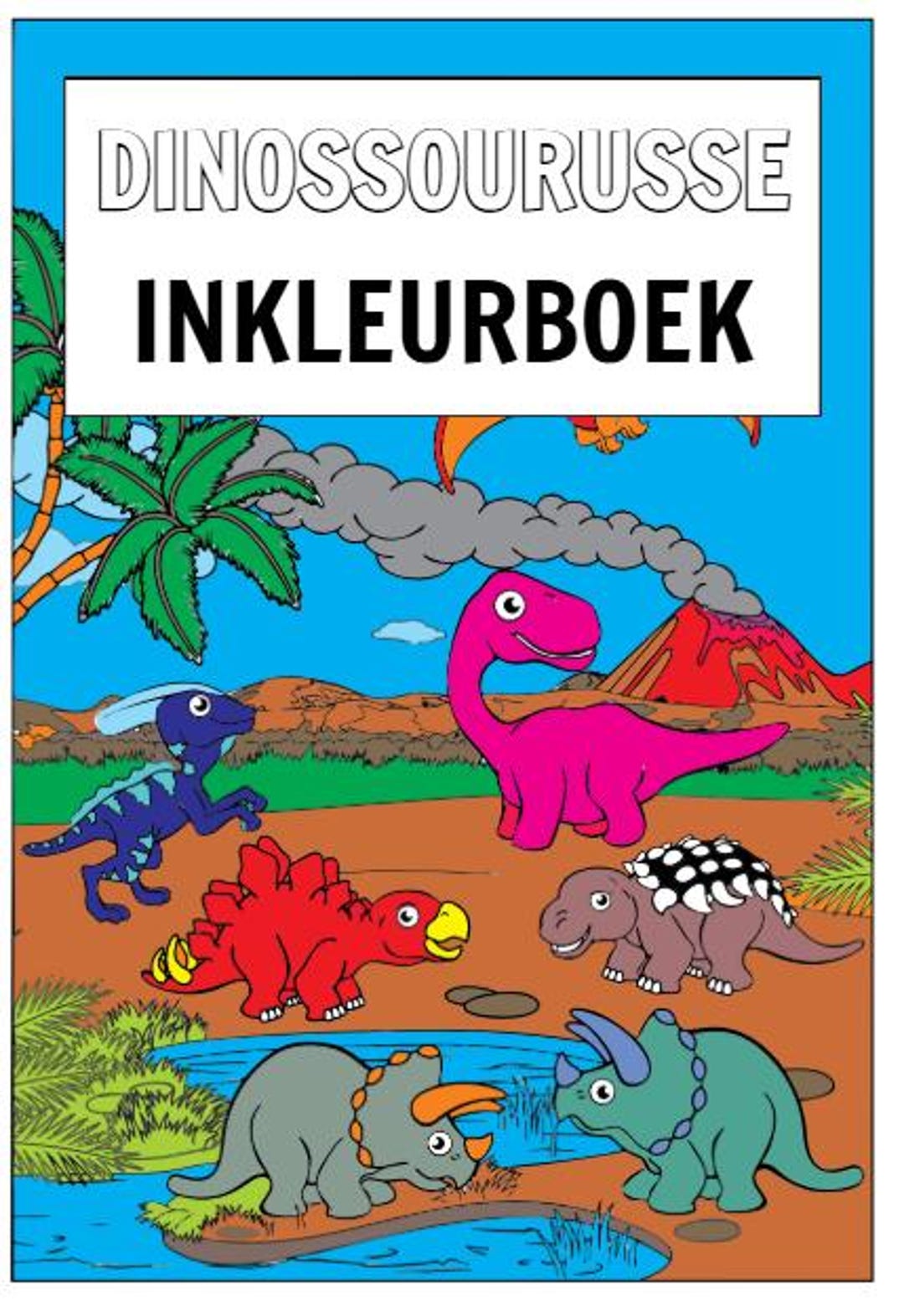 Afrikaans Dinosourusse Inkleur Boek Printable - Etsy