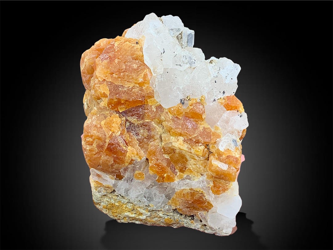 Rare Scheelite Specimen, Rare Mineral Specimen, Orange Color Scheelite ...