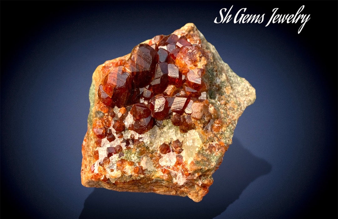 75.7 Gram Garnet Mineral Specimen, Lustrous Garnet Specimen, Red Garnet ...