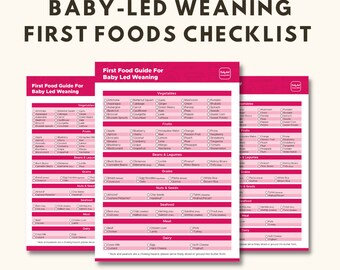 Printable List of Baby's First 100 Foods Milestone Food Cards Included ...