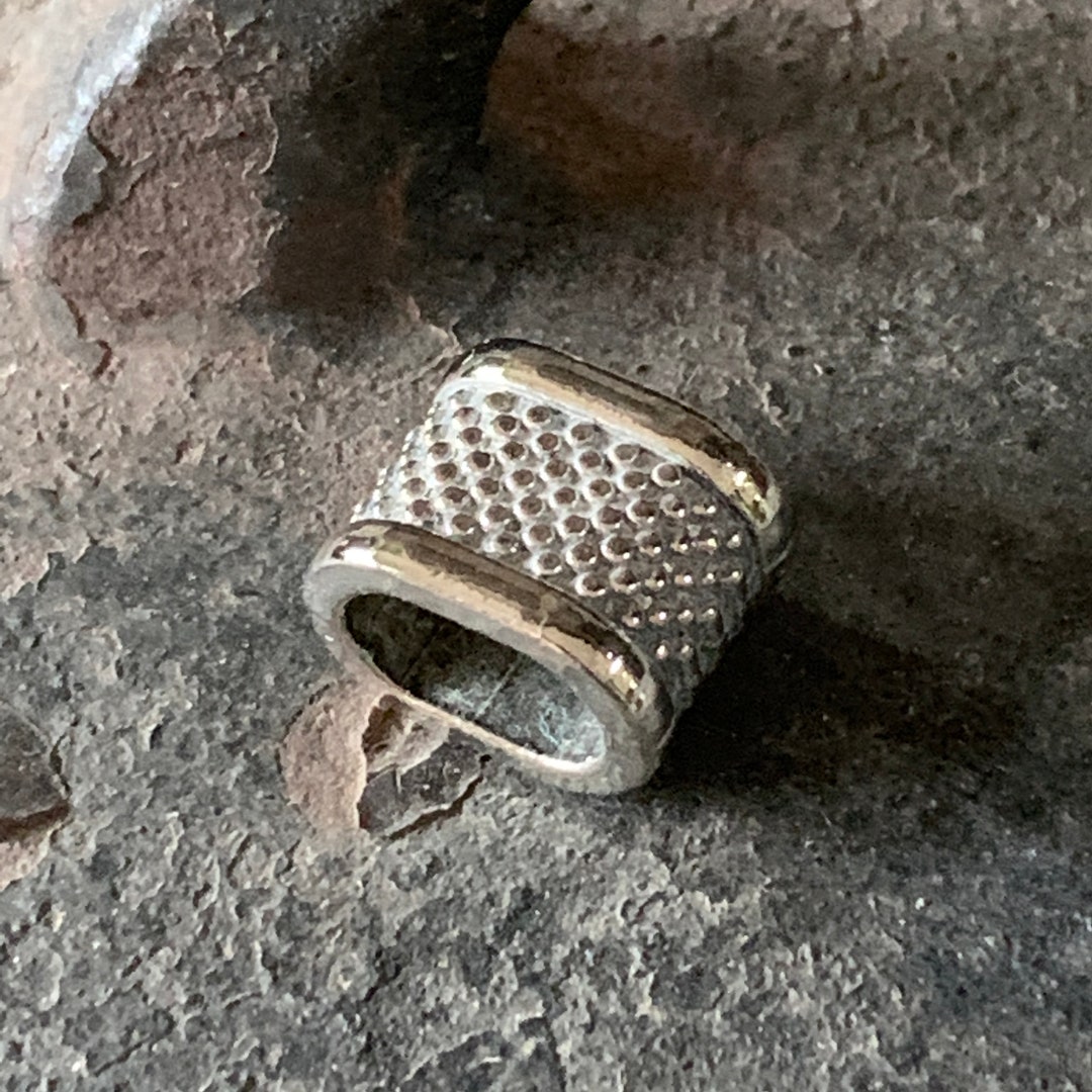 Antique Silver Large Dot Spacers for Licorice Leather Bracelet Making ...