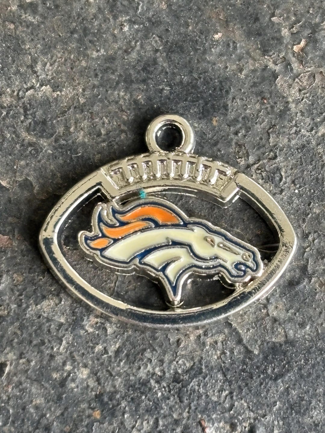 Denver Broncos Enamel Charm, American Football Team Charm, NFL ...