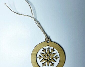 Custom Family Snowflake Ornament Laser Engraved Personalized Gift for ...