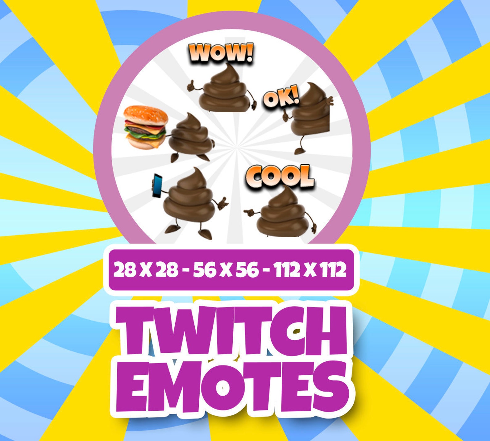 Kwaii Poop Emote Twitch Emotes Cute Twitch Emotes Discord - Etsy