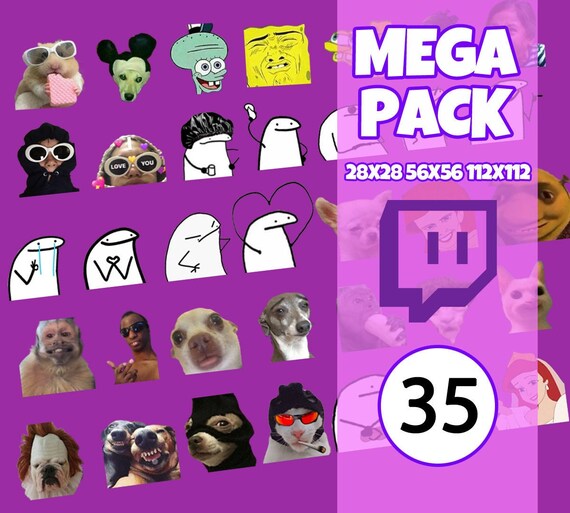 35 Cute Twitch Emotes Ultimate Pack / Emotes Streamers Gamers - Etsy