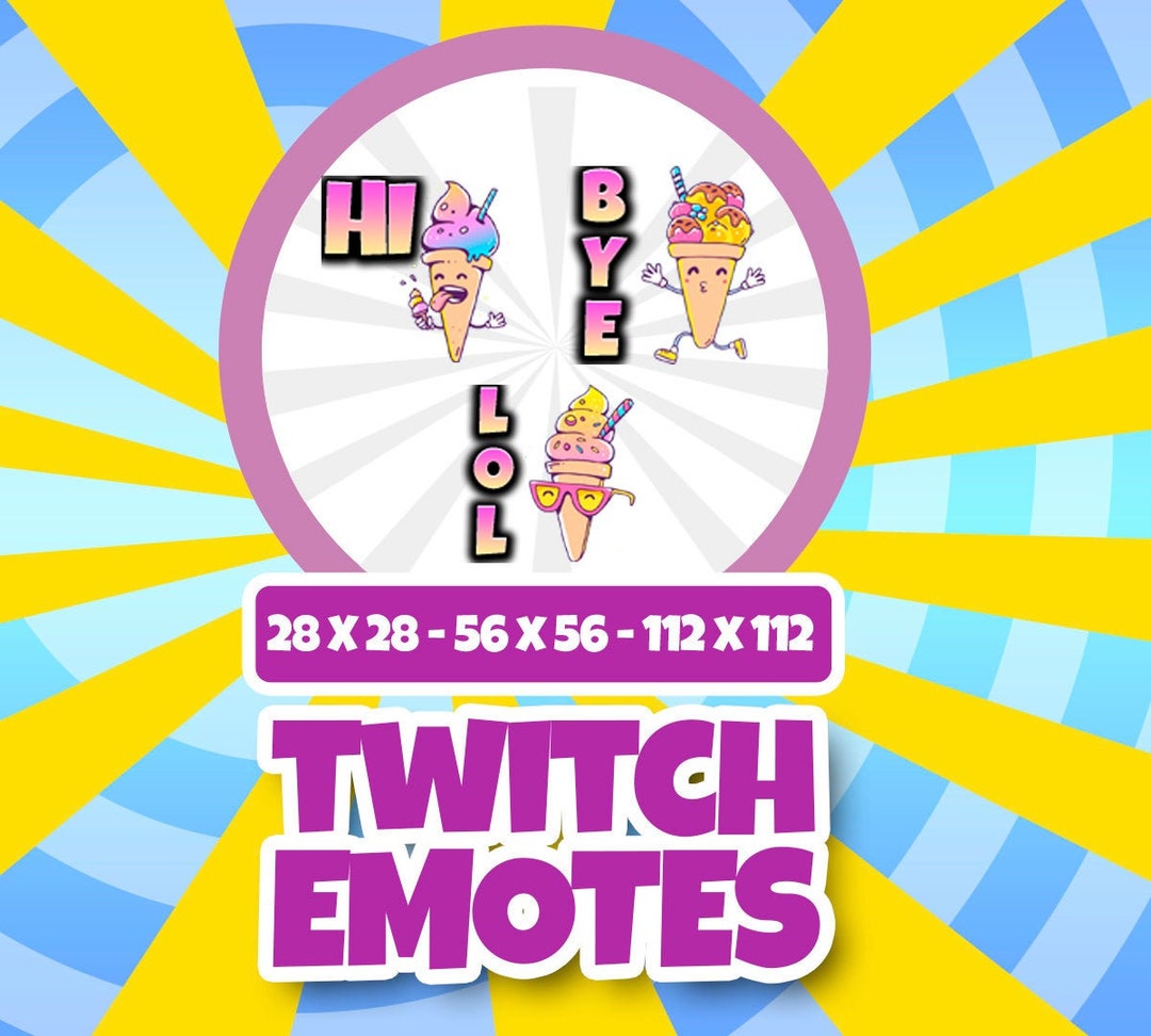 Cute Ice Cream Twitch Emote, Cute Twitch Emotes, Discord Emotes, Emotes ...