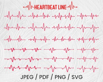HEART BEAT SVG ,heartbeat Line ,ekg Svg - Etsy
