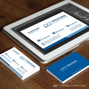 Blue Color, Editable Business Card Template, Business Cards Design ...