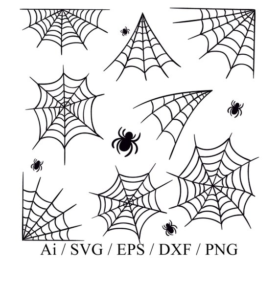 Spider Web SVG / Spiders and Spider Web SVG Files / Clipart - Etsy