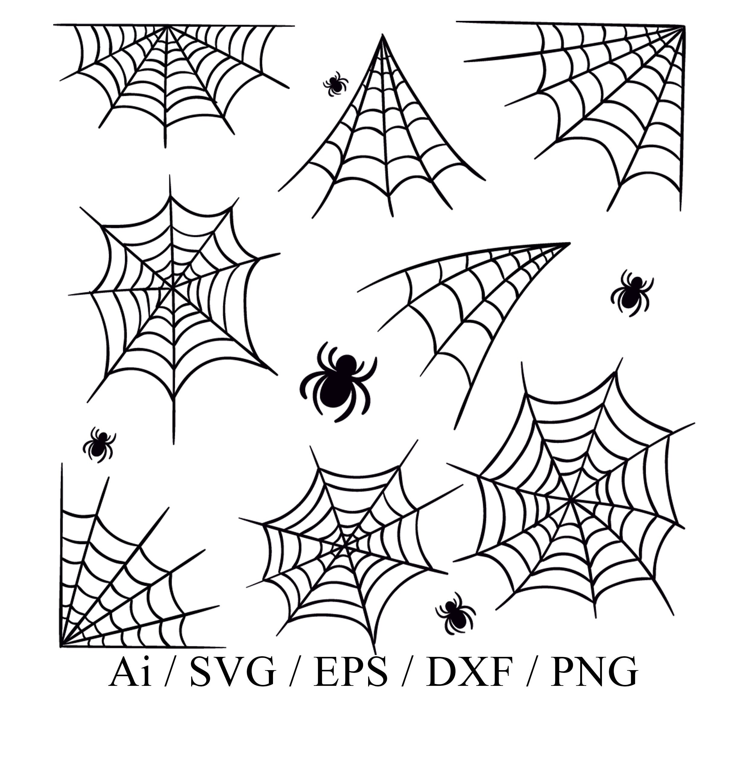 Spider Web SVG / Spiders and Spider Web SVG Files / Clipart - Etsy