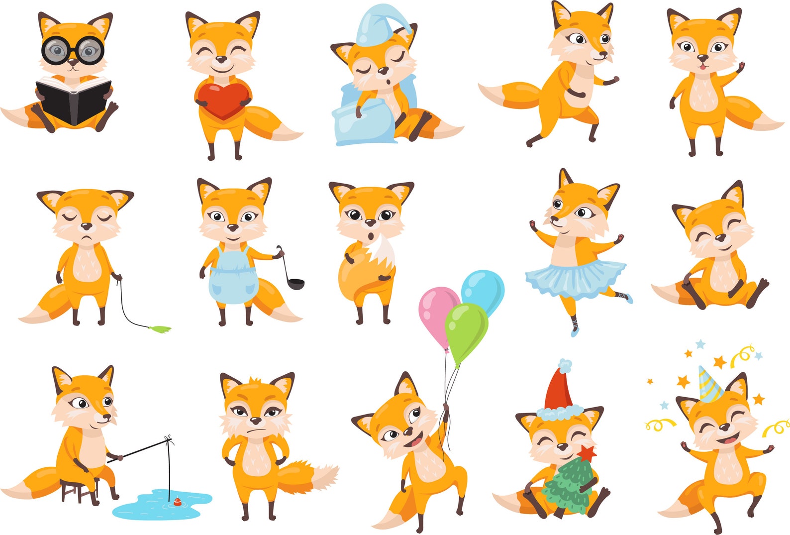 Cute Fox Clip Art SVG Fox Svg Wildlife Cute Foxfox Head - Etsy