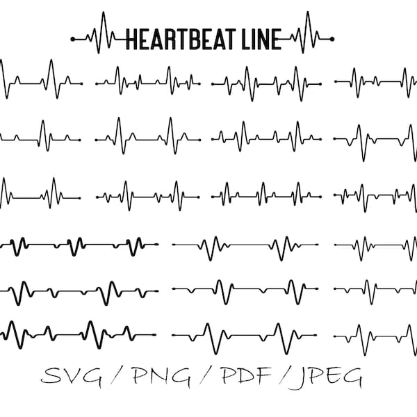 Heart Beat Svg - Etsy