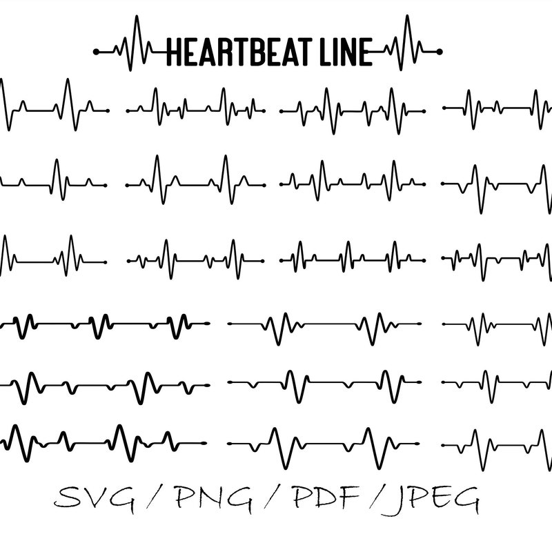 Heart Beat Svg - Etsy
