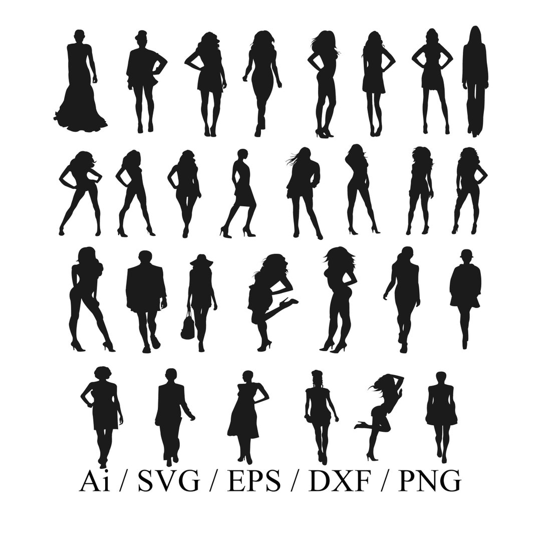 Model Silhouette SVG, Model SVG, Model Clipart, SVG Models, Model, Png ...