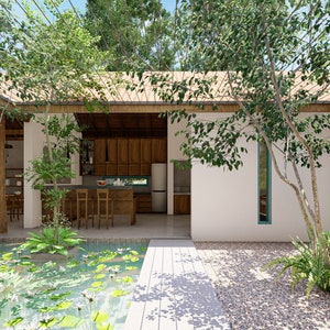 Center Courtyard House Design Interior Design Traditional - Etsy