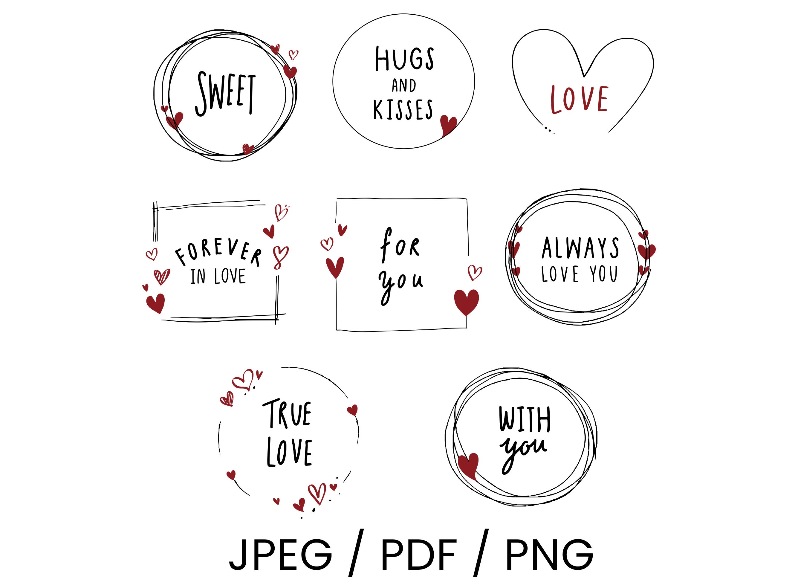 Valentine Quote Svg Bundle, Valentines Day Svg Bundle, Love Svg ...