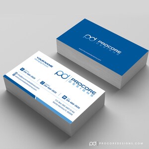 Blue Color, Editable Business Card Template, Business Cards Design ...