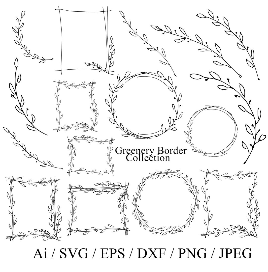 Wreath SVG Bundle Floral Wreath Svg - Circle Svg Bundle - Wedding ...