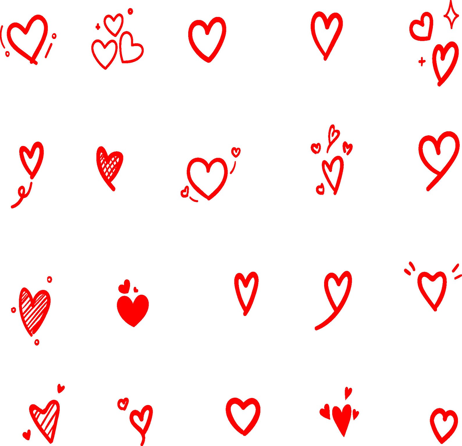 Red Heart Svg Bundle Red Heart Svg Hand Drawn Heart Svg - Etsy
