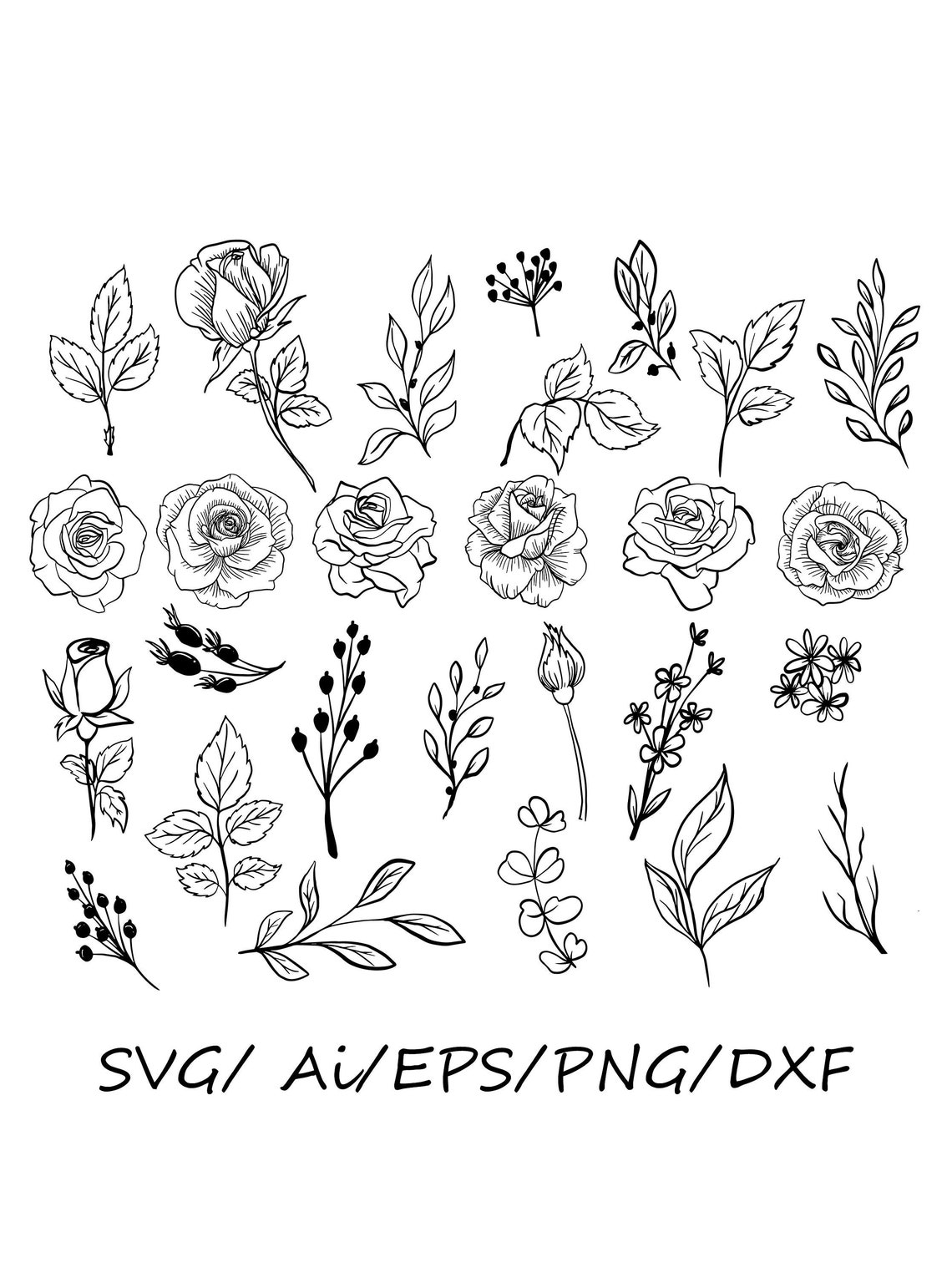 25 Flower Svg Wildflower Svg Flower Svg Flower Bundle Svg - Etsy Canada