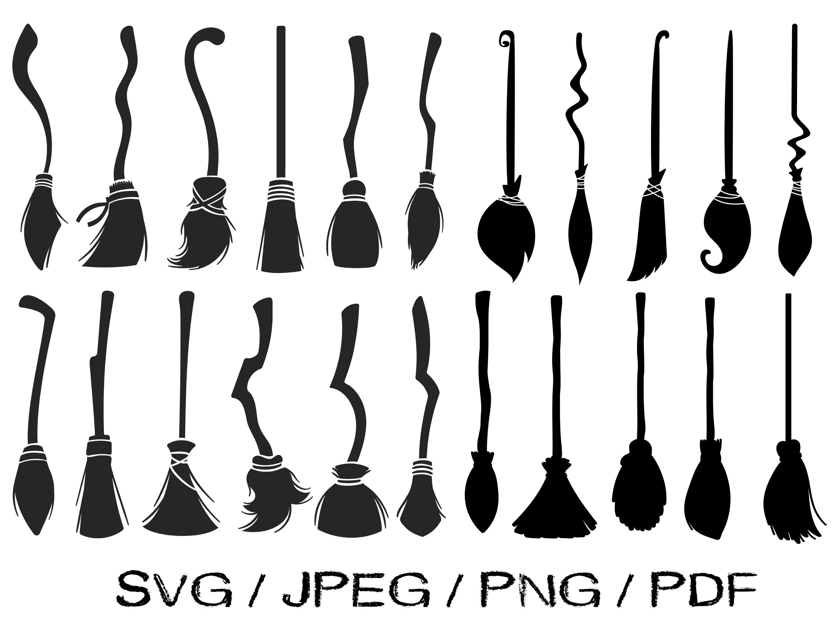 Witch Broom Svg Bundle, Svg Bundle, Halloween, Magical SVG, Witch SVG ...