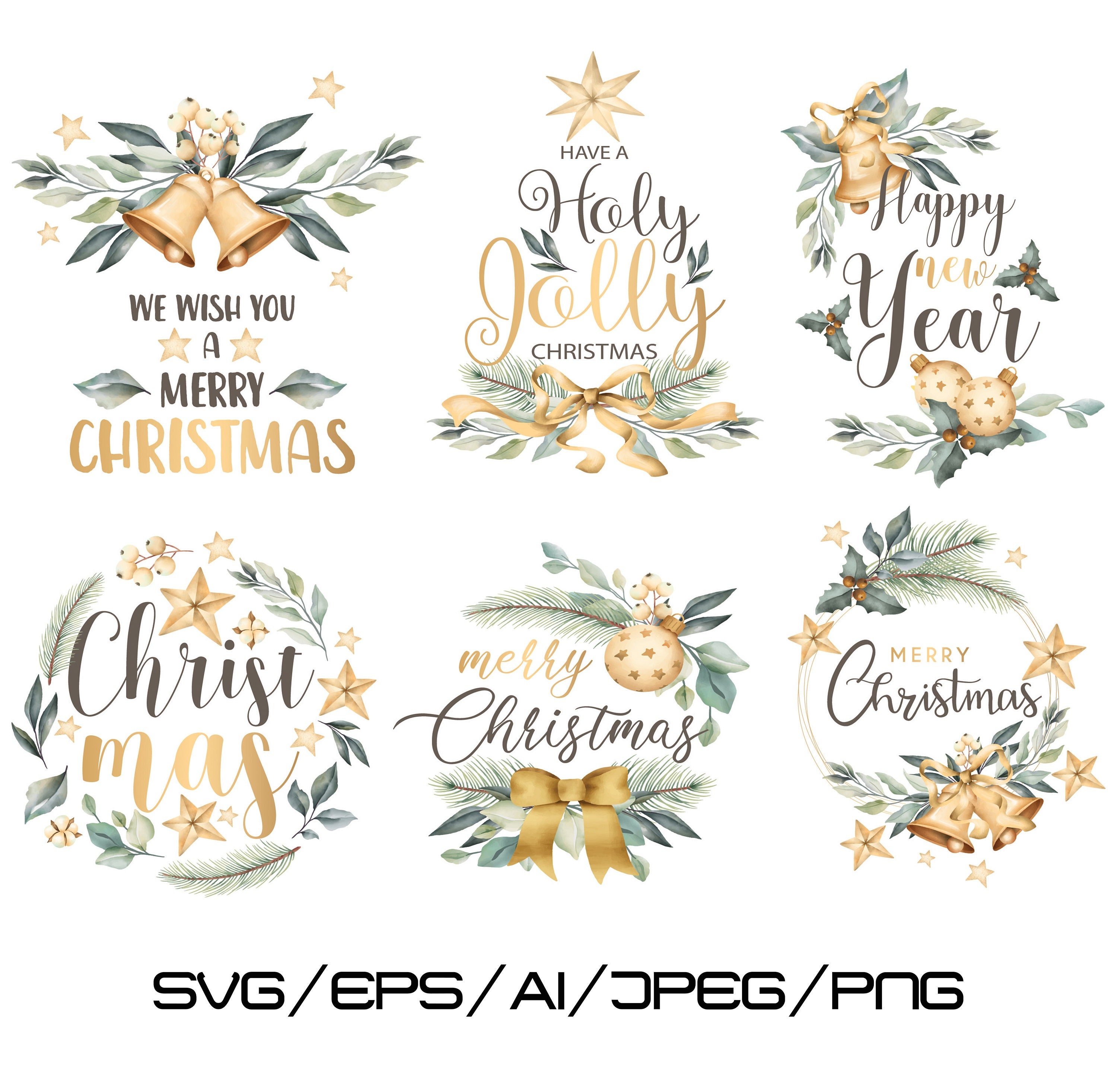 Christmas SVG Bundle Christmas Sign Svg Bundle merry | Etsy