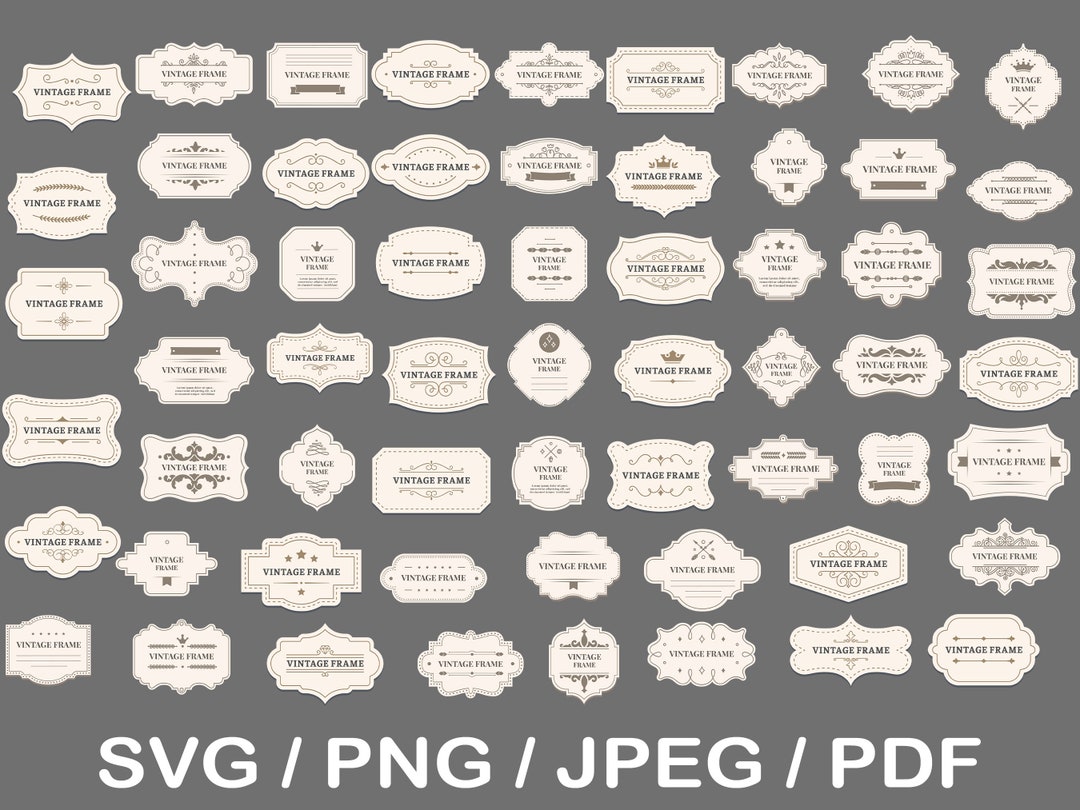 Frame SVG Bundle, Frame SVG, Frame Design Collection, Vintage Frames ...