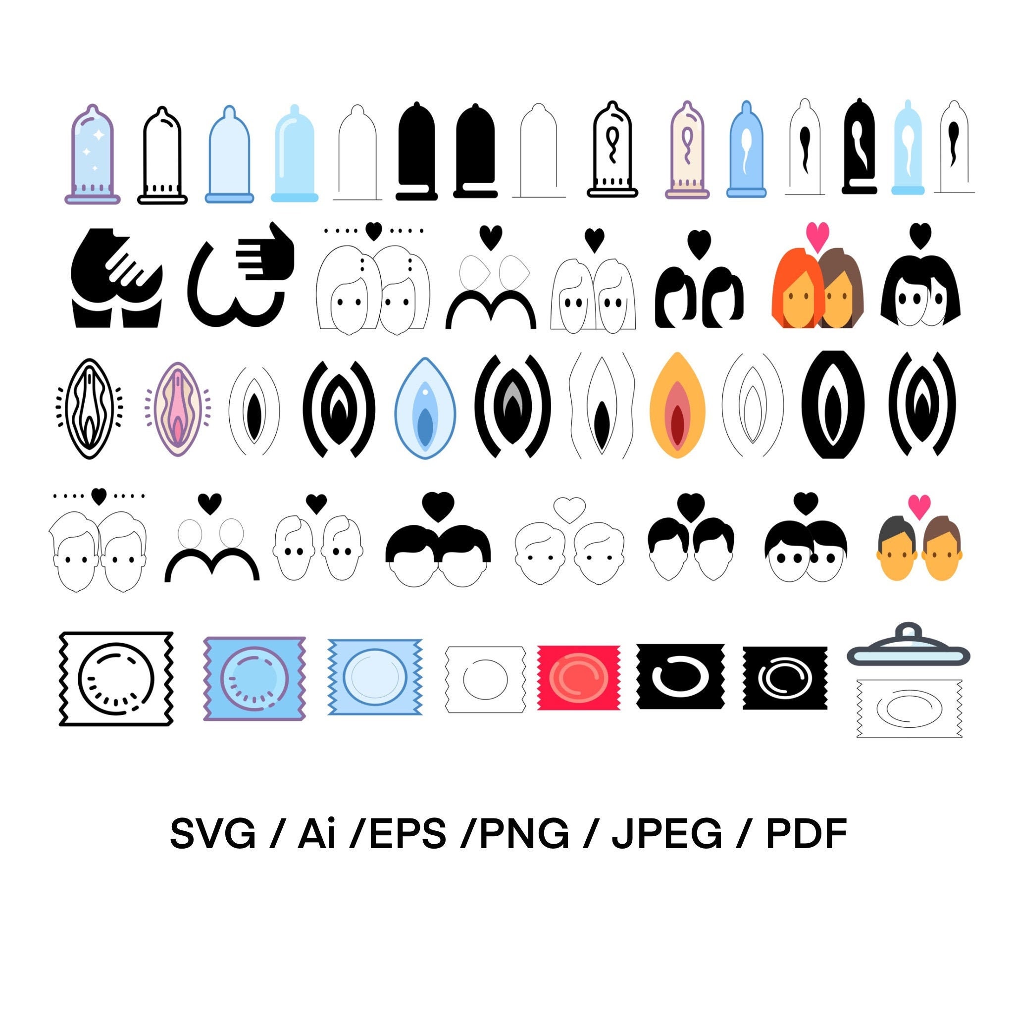 Sex Icon Svg Color Vektor Icon Message Clipart Digitale Etsy De