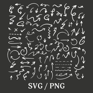 100+ White Hand Drawn Arrow Svg Bundle, Arrow Svg Bundle, Hand Drawn ...