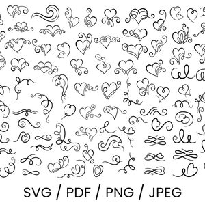 85+ Black Doodle Heart Svg, Doodle Heart, Hand Drawn, Valentine, HEART ...