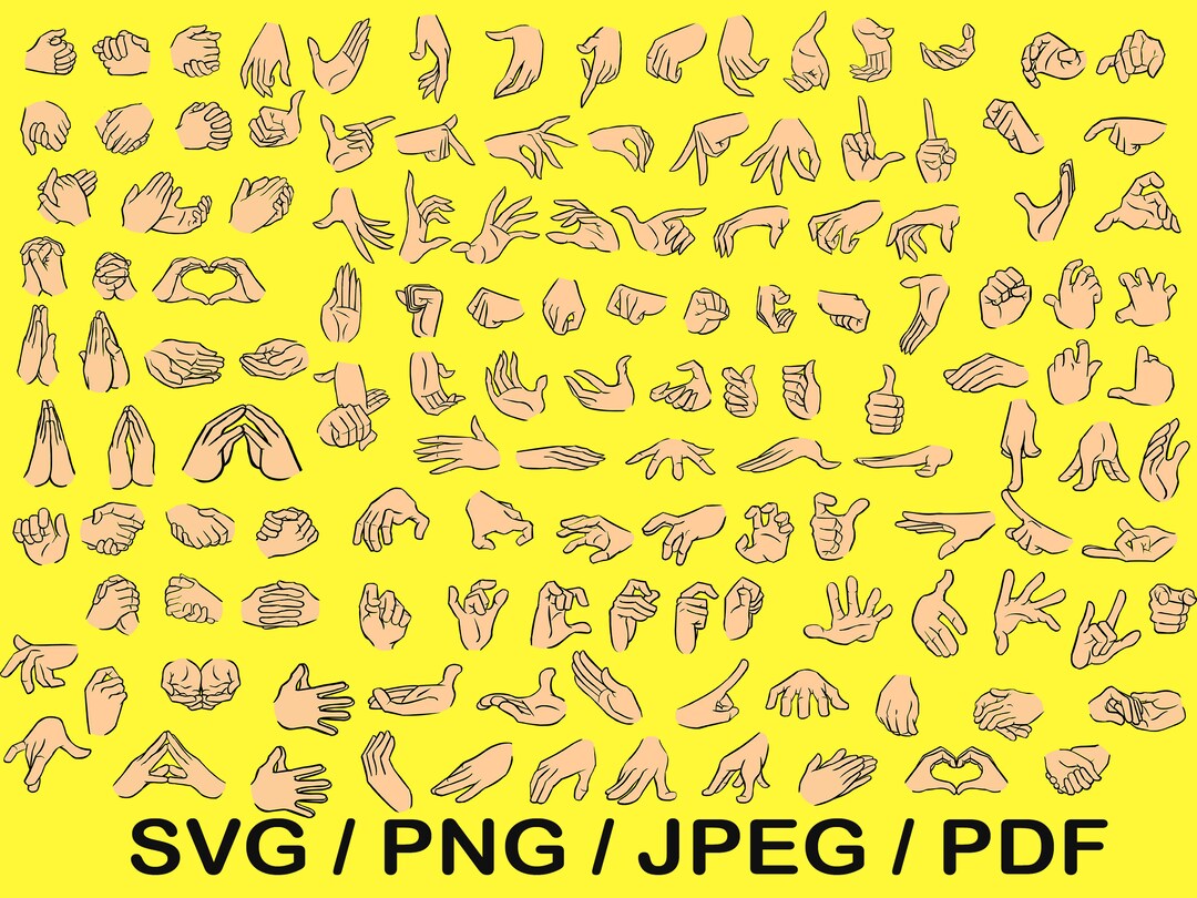 Hands Svg, Hand Svg Bundle, Hands Hand Drawing Clip Art, Holding Hands ...