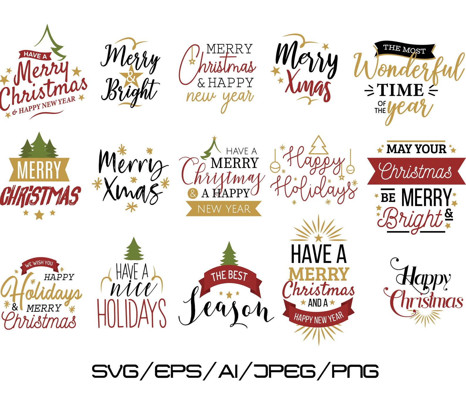 Christmas SVG Bundle Christmas Sign Svg Bundle merry - Etsy