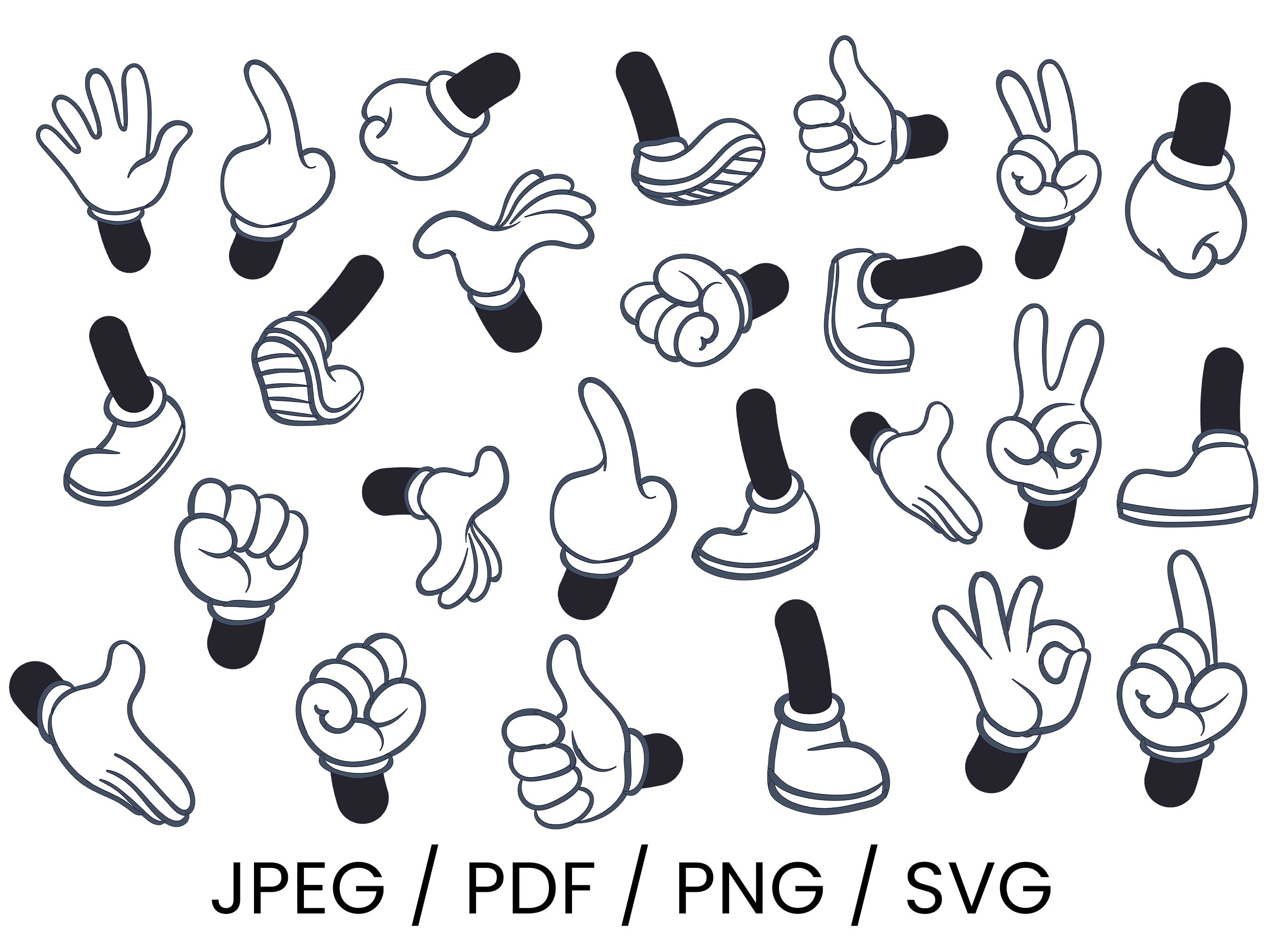 Mickey Mouse Hands Weed Vector