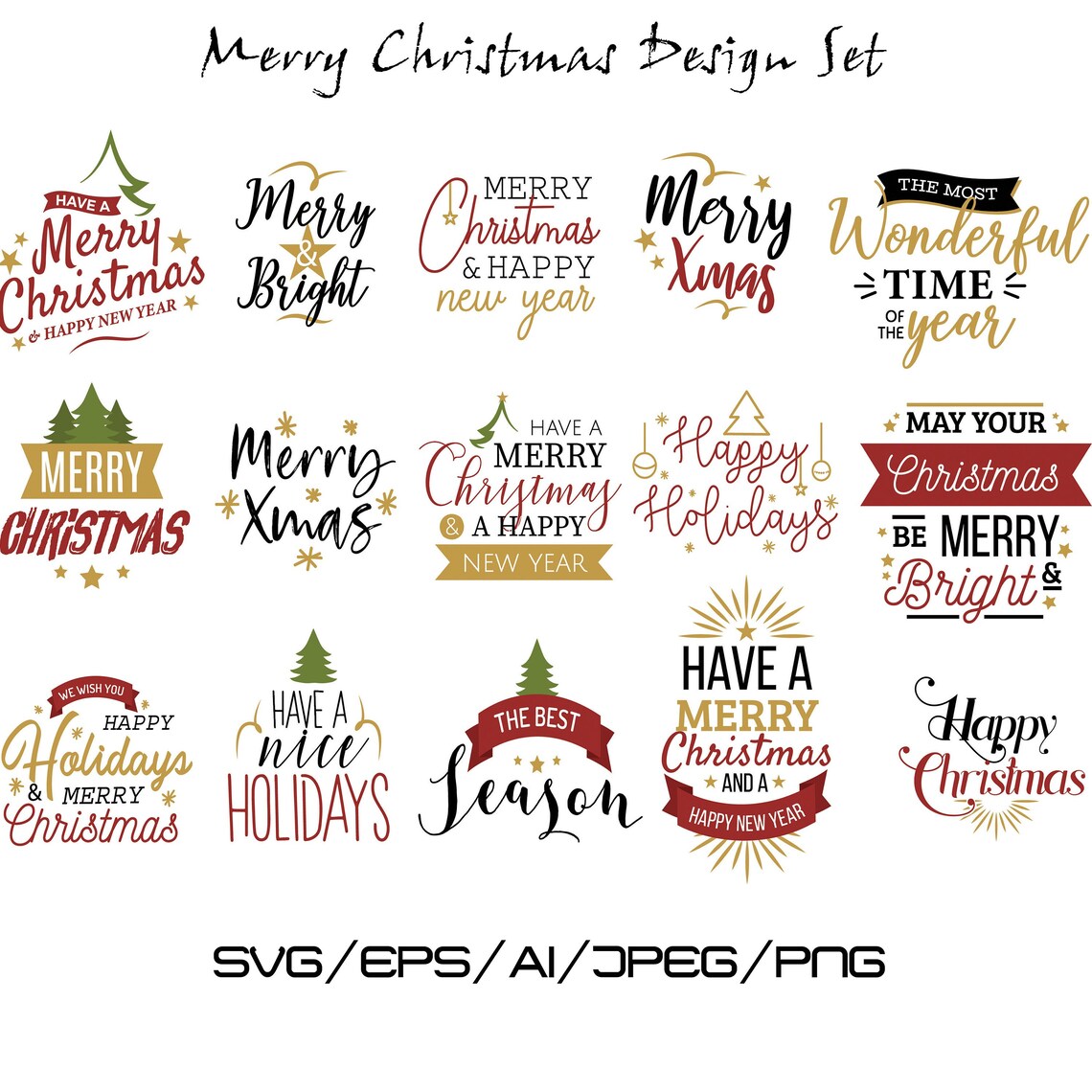 Christmas SVG Bundle Christmas Sign Svg Bundle merry | Etsy