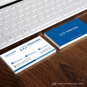 Blue Color, Editable Business Card Template, Business Cards Design ...